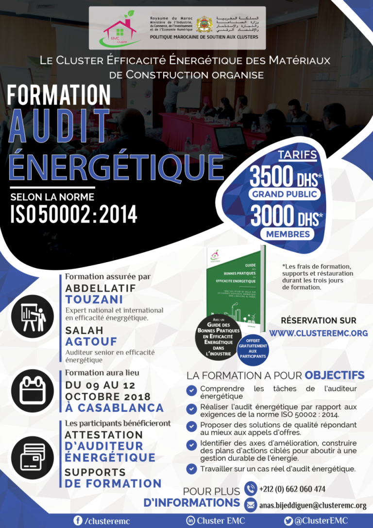 Formation « Audit Énergétique selon la norme ISO 50002 : 2014 ...